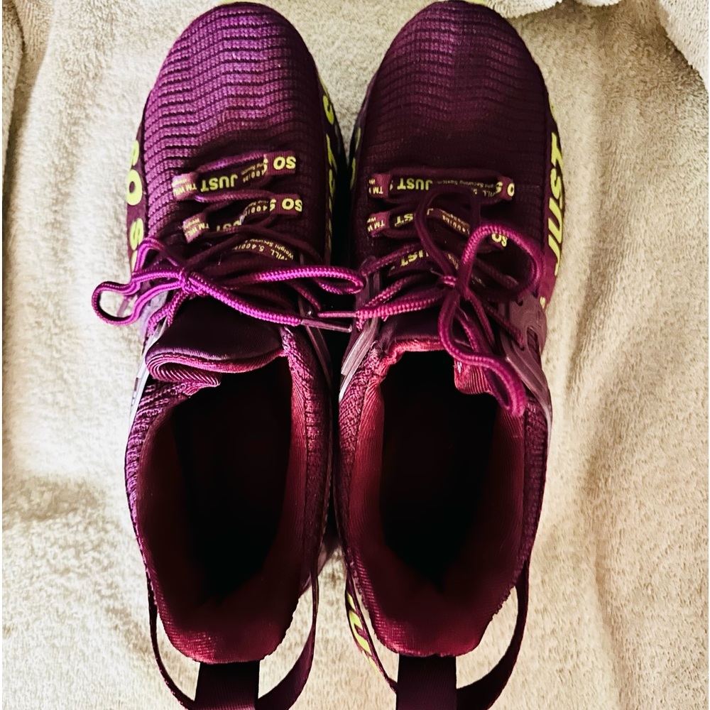 Burgundy And Yellow Just Soso Tennis Shoes, Size 39, … - Gem